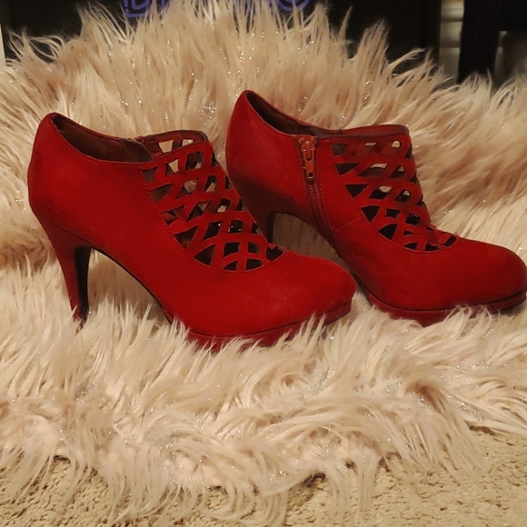 Impo | Shoes | Sexy Red Heels Boots 85 M | Poshmark